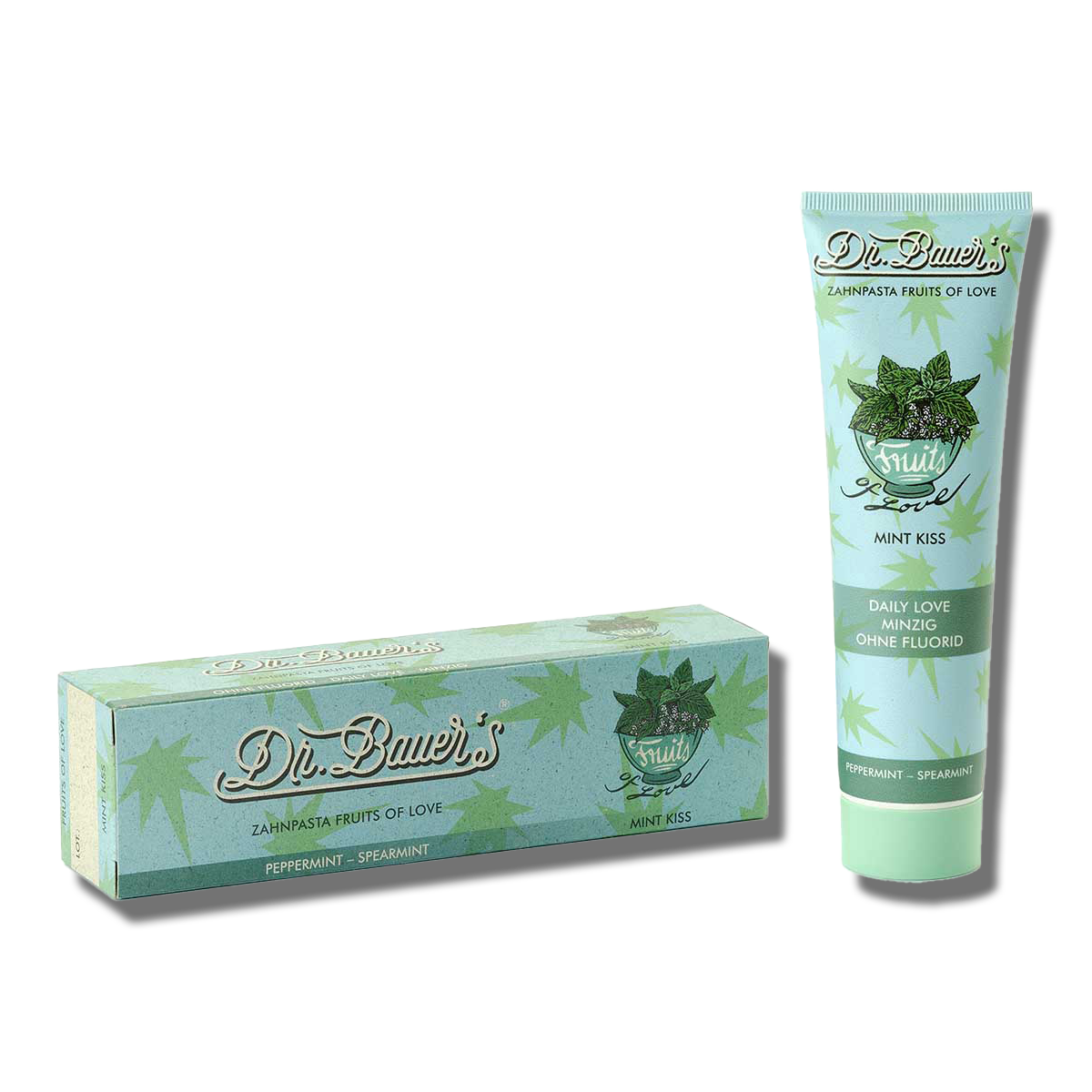 Dr. Bauer's Zahnpasta Fruits of Love Mint Kiss 90ml (ohne Fluorid) – Dr ...